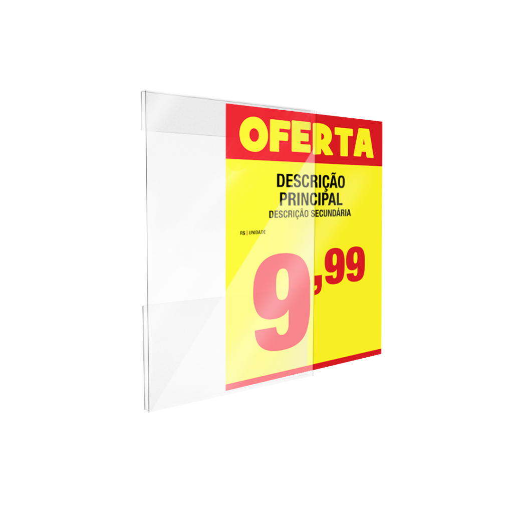 Porta-cartaz A5 Vertical - Tagsell - O seu cartazista Eletrônico